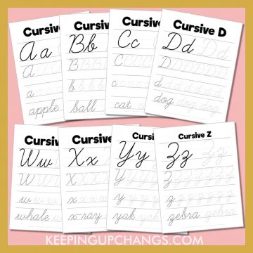 Free Large Letter Cursive Worksheets, Printables [POPULAR Download!]