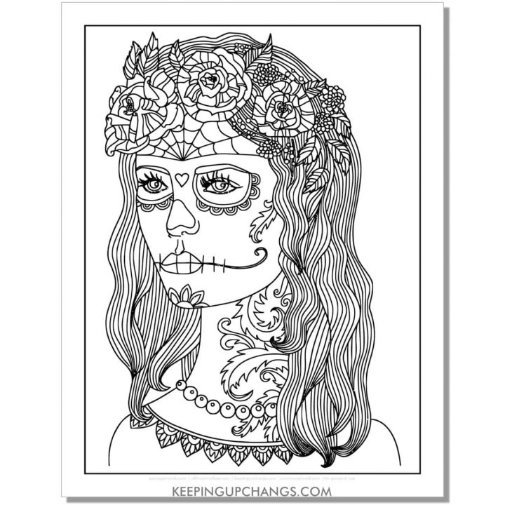35+ Free Day of the Dead, Sugar Skull Coloring Pages, Sheets [TOP ...