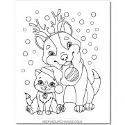 25+ Free Christmas Dog & Puppy Coloring Pages, Sheets [TOP Printables!]