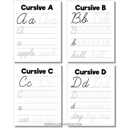 Free Large Letter Cursive Worksheets, Printables [POPULAR Download!]