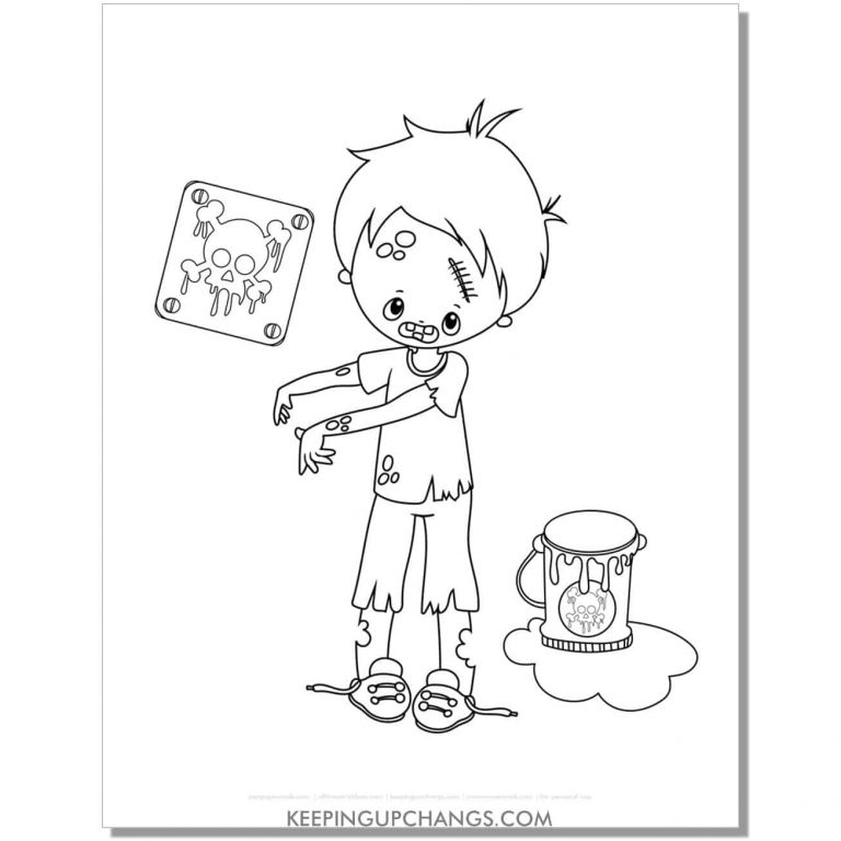 31+ Free Zombie Coloring Pages, Sheets [MOST POPULAR Printables!]