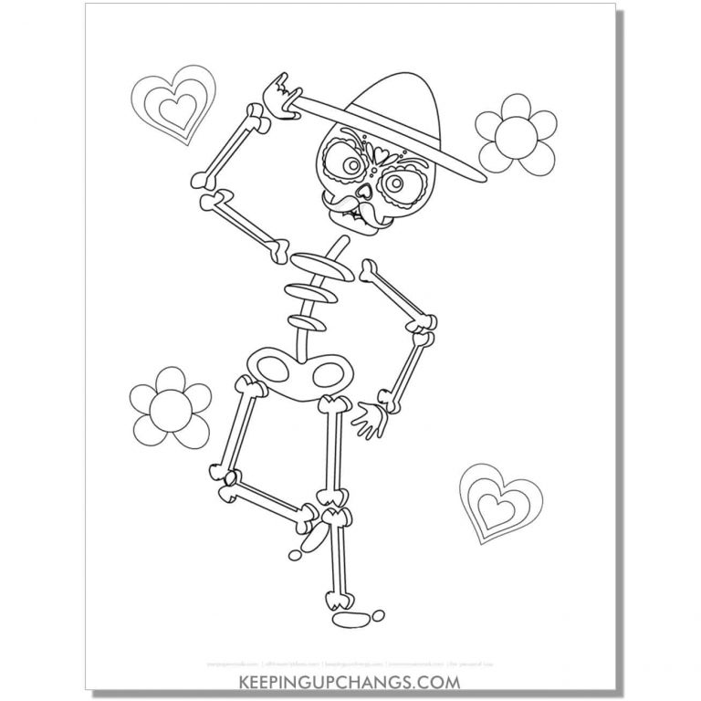 35+ Free Day of the Dead, Sugar Skull Coloring Pages, Sheets [TOP ...