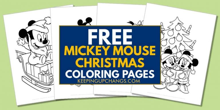 25+ Free Mickey Mouse Christmas Coloring Pages, Sheets [TOP Printables!]