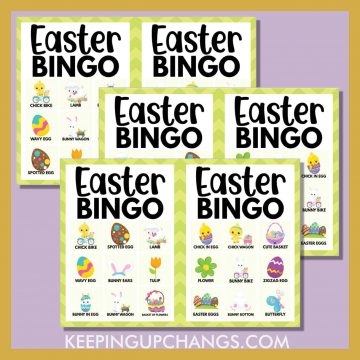 Free Easter Bingo Game Card Printables [Tons of Variety!]