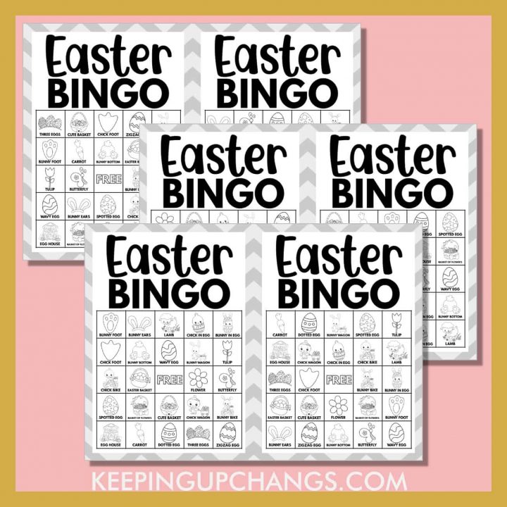 Free Easter Bingo Game Card Printables [Tons of Variety!]