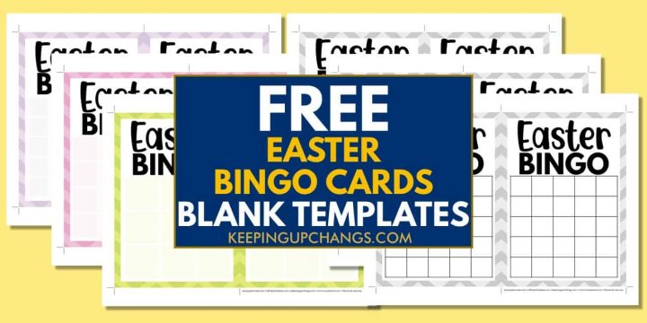 Easter Bingo Blank Card Templates [FREE Printables!]