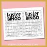 Easter Bingo Black White Pictures & Words (5x5 Grid) [FREE Printable!]