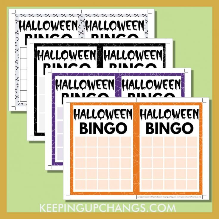 Free Halloween Bingo Game Card Printables [Tons of Variety!]