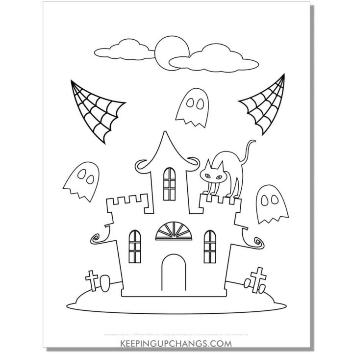 19+ Free Haunted House Coloring Pages, Sheets [POPULAR Printables!]