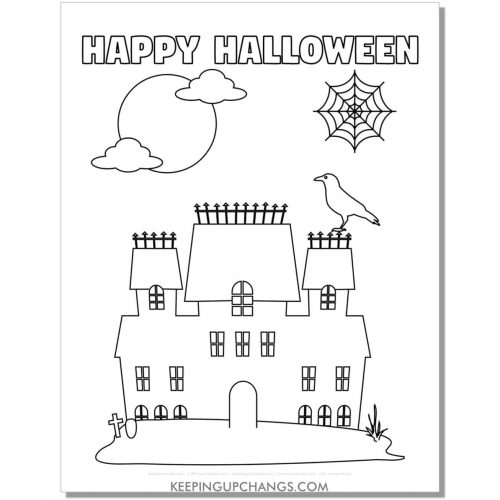 19+ Free Haunted House Coloring Pages, Sheets [POPULAR Printables!]