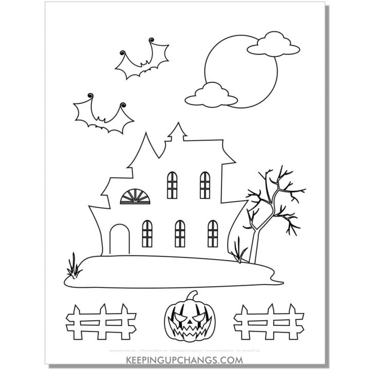 19+ Free Haunted House Coloring Pages, Sheets [POPULAR Printables!]