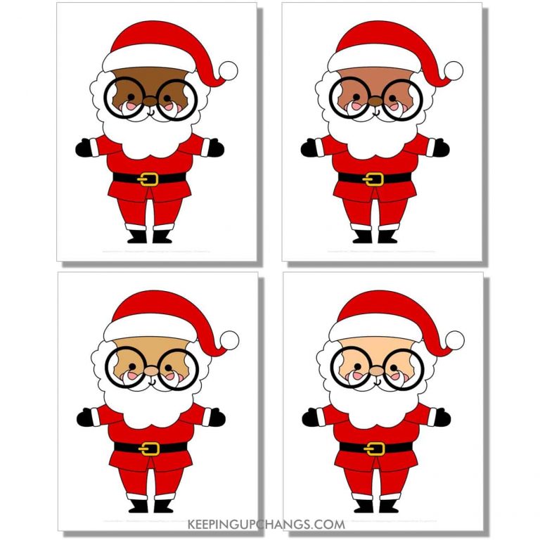 Free Santa Outlines, Templates, Silhouettes [MOST POPULAR Printables!]