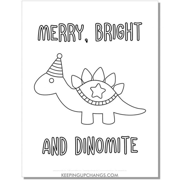 10+ Free Christmas Dinosaur Coloring Pages, Sheets [TOP Printables!]