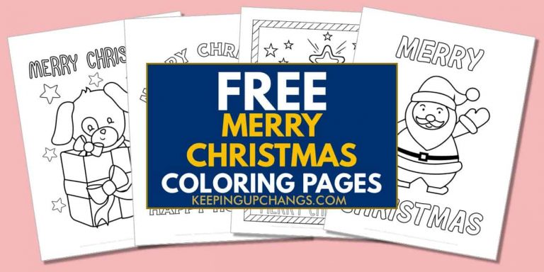 35+ Free Merry Christmas Coloring Pages, Sheets [POPULAR Printables!]