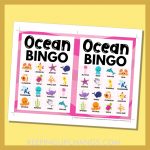 Ocean Bingo Pictures & Words (5x5 & 4x4 Grid) [FREE Printables!]
