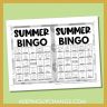 Summer Beach Bingo Black White Pictures & Words (5x5 & 4x4 Grid) [FREE ...