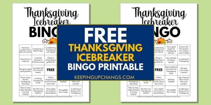 Thanksgiving Human Icebreaker Bingo [FREE Printable!]