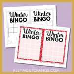 Christmas Bingo Blank Card Templates [FREE Printables!]
