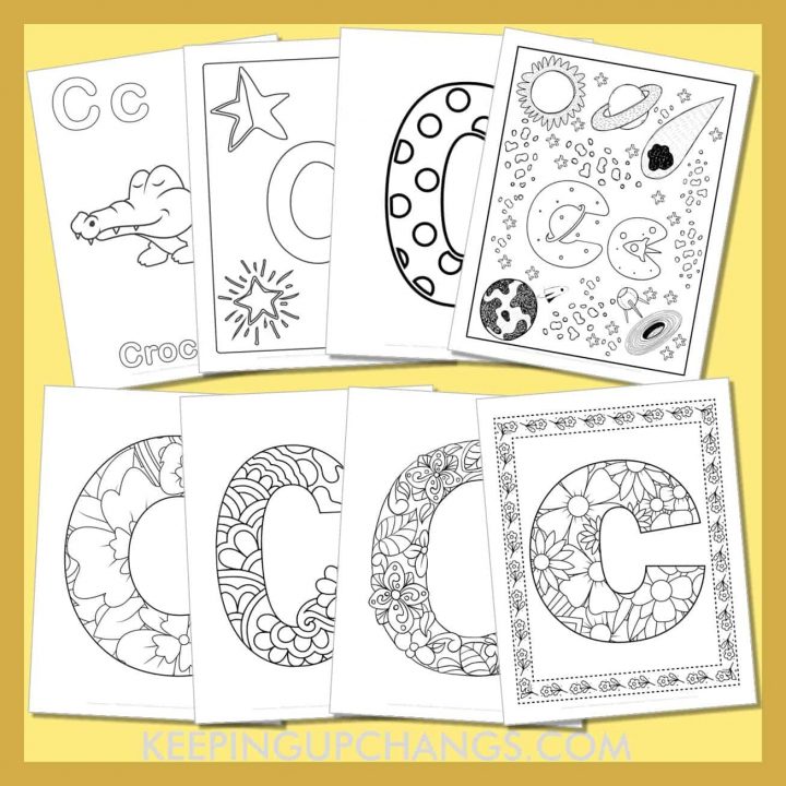Free Letter C Coloring Pages, Sheets [TOP Printables!]