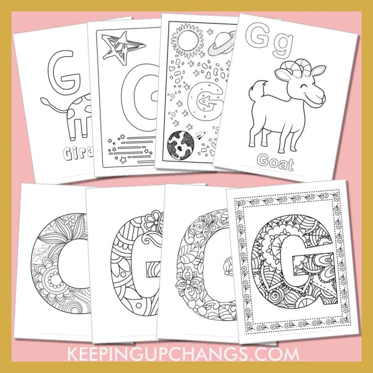 Free Letter G Coloring Pages, Sheets [TOP Printables!]