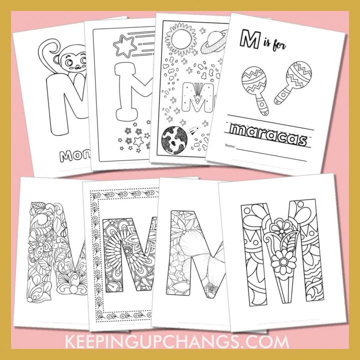 Free Letter M Coloring Pages, Sheets [TOP Printables!]