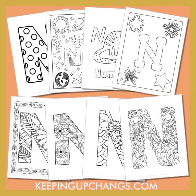 Free Letter N Coloring Pages, Sheets [TOP Printables!]