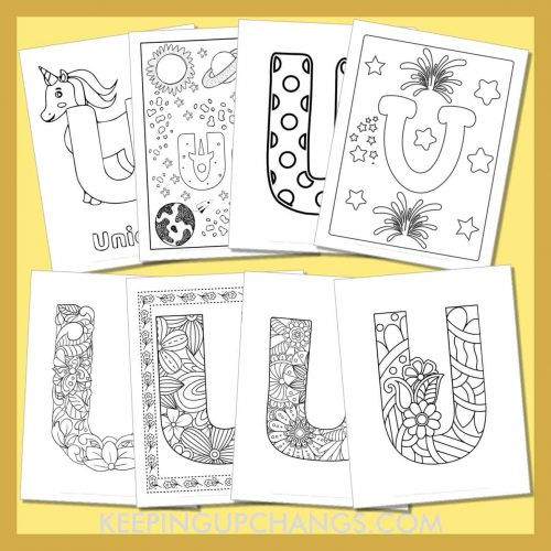 Free Letter U Coloring Pages, Sheets [TOP Printables!]