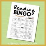 Reading Bingo Challenge for Middle School [FREE Printable Activity!]