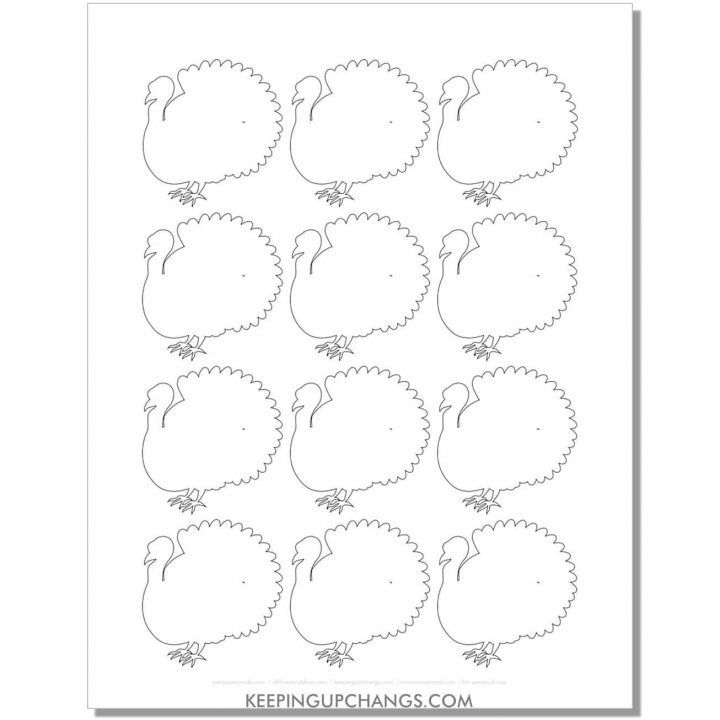 Free Turkey Outlines, Templates, Stencils [MOST POPULAR Printables!]