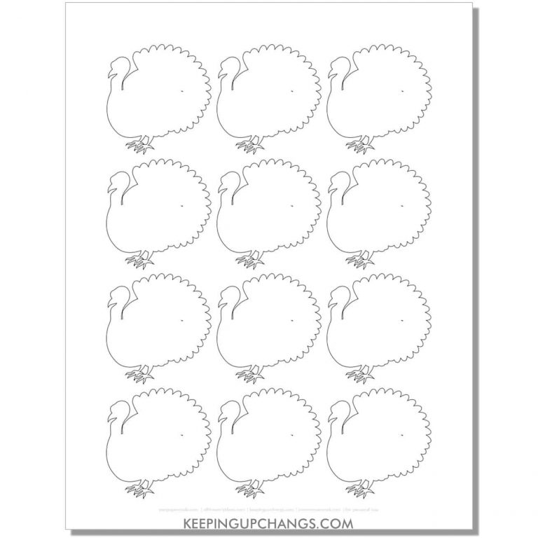 Free Turkey Outlines, Templates, Stencils [MOST POPULAR Printables!]